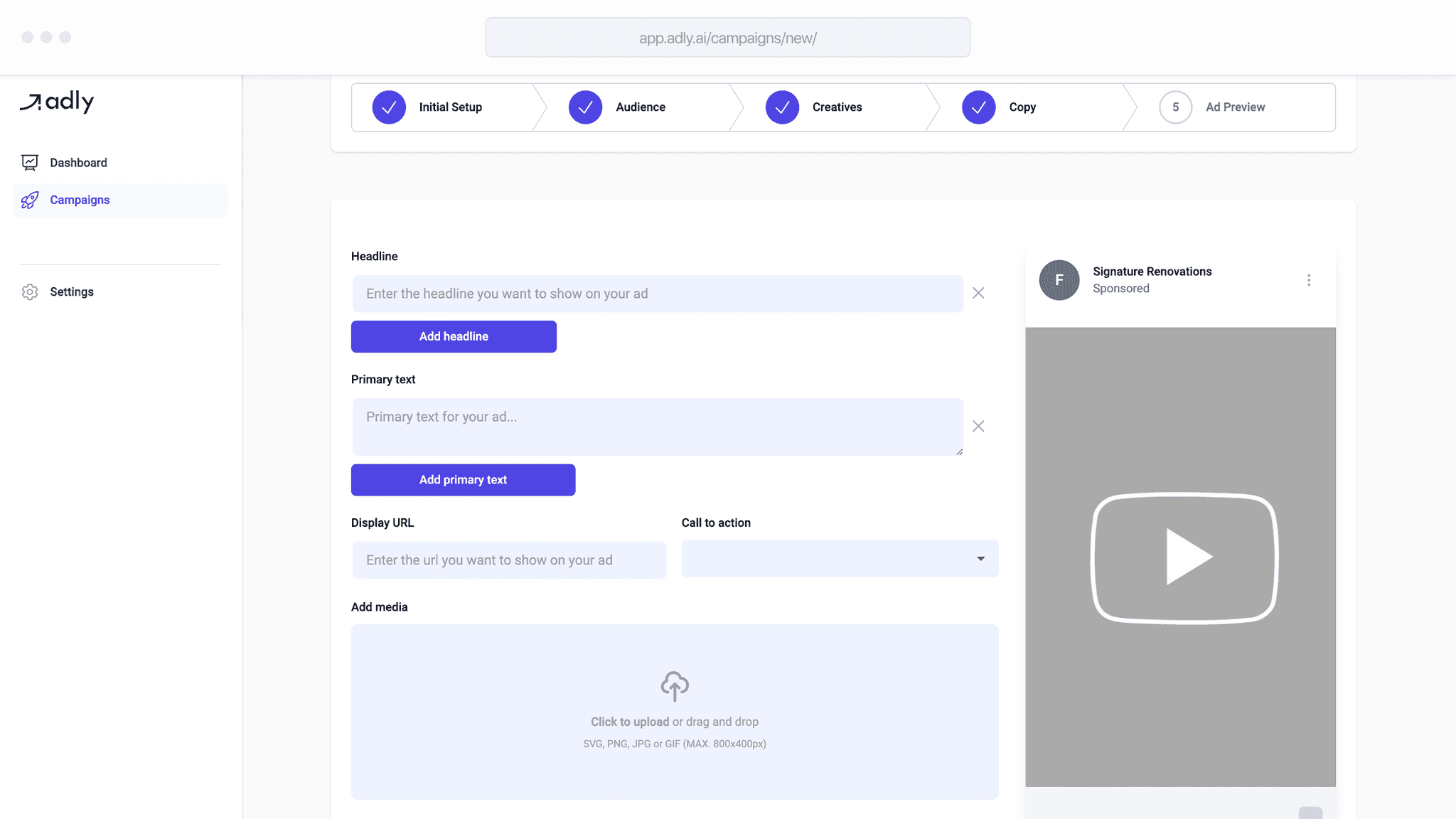 Adly.ai - Marketing made simple for small businesses